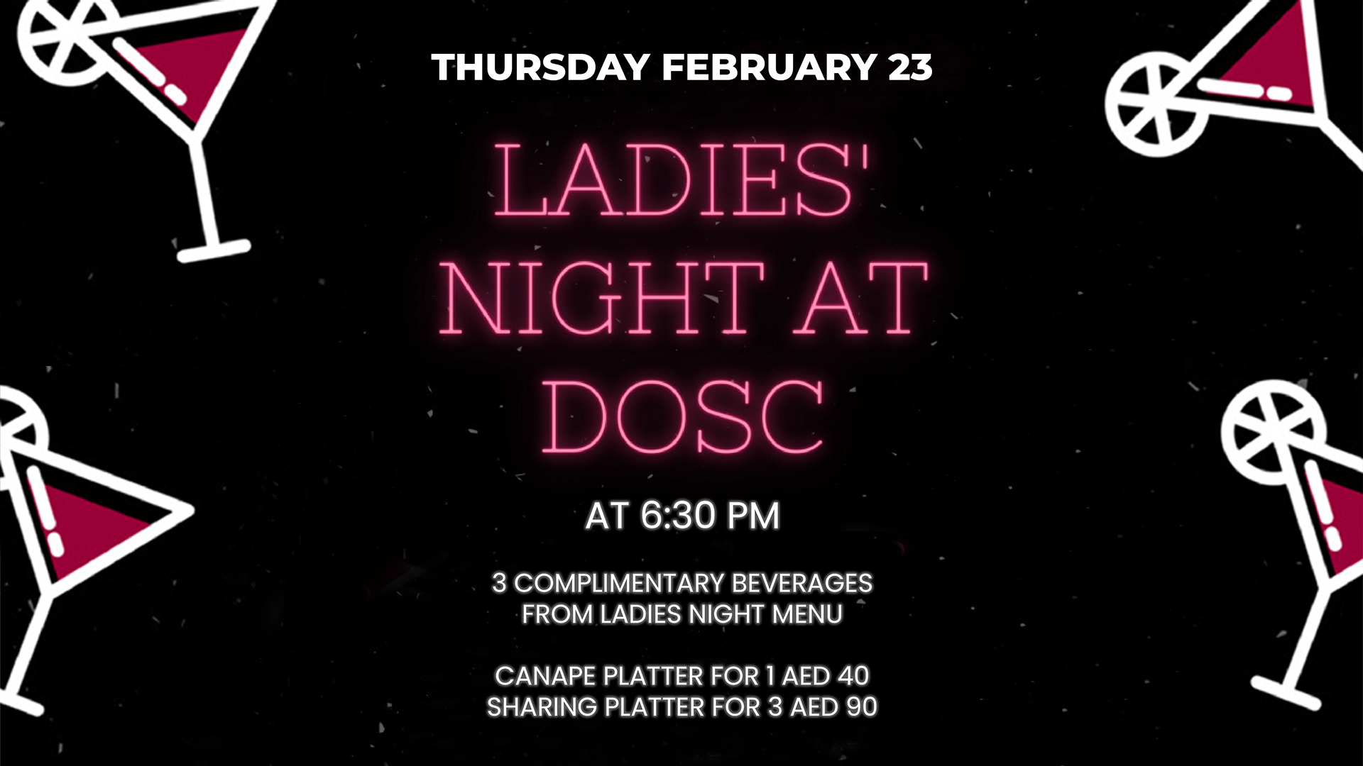 Ladies’ Night | 23 February | Tentola Thanda – Dubai Offshore Sailing Club