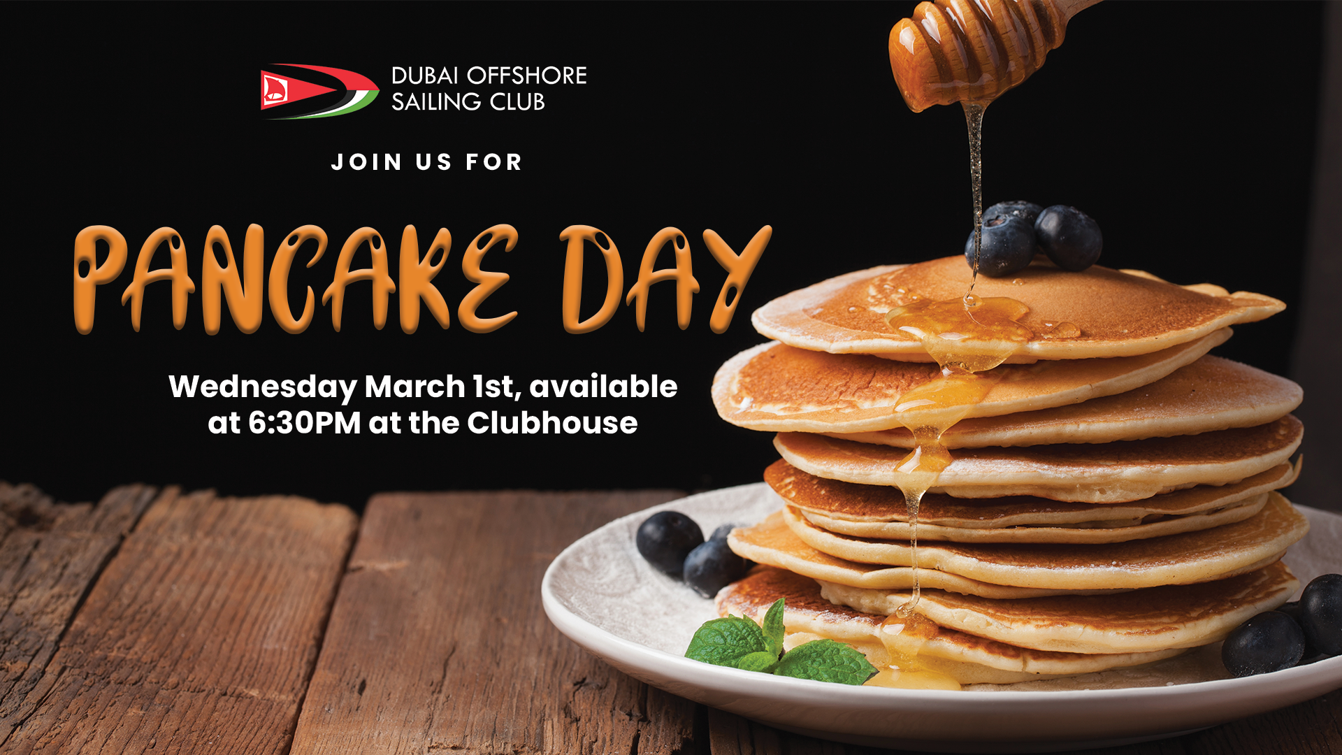 Join us | Pancake Day | 1st of March – Dubai Offshore Sailing Club