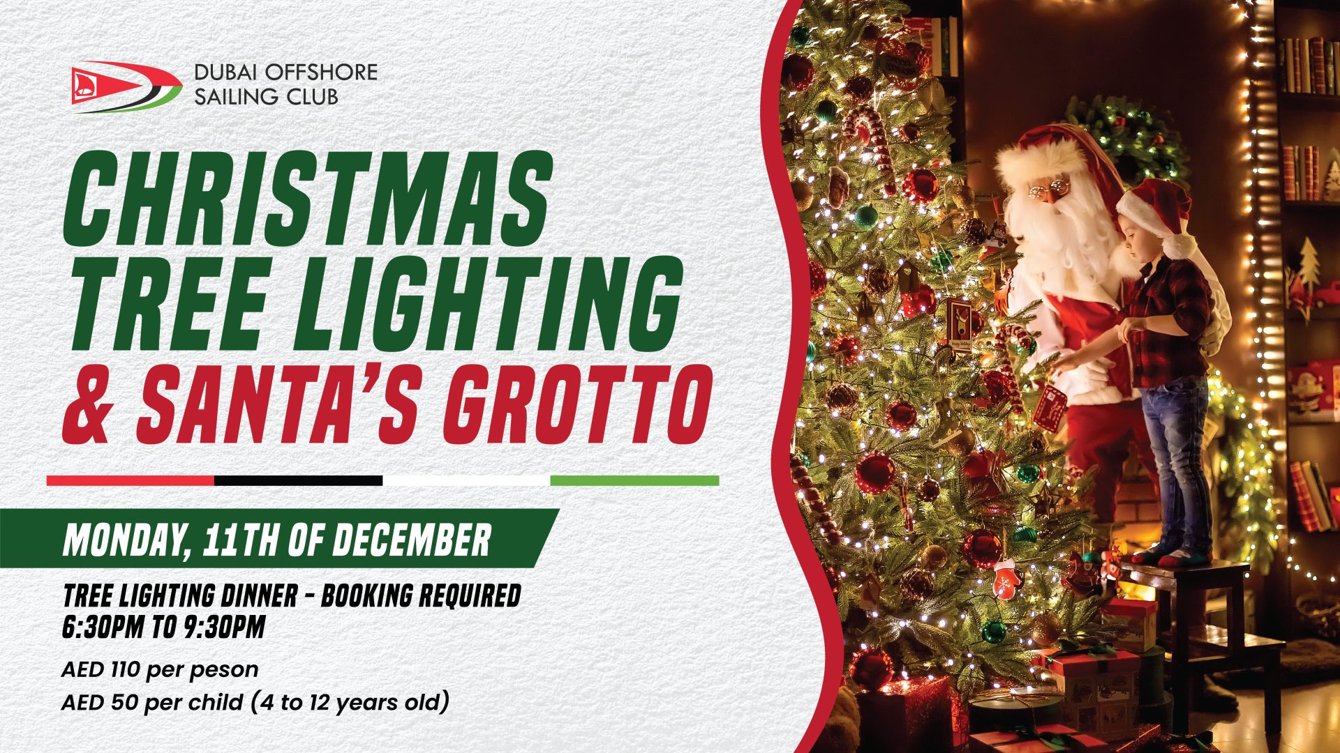 Christmas Tree Lighting & Santa’s Grotto – Dubai Offshore Sailing Club